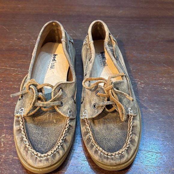 BED|STU | Shoes | Bedstu Womens Distressed Tan Boat Shoes | Poshmark